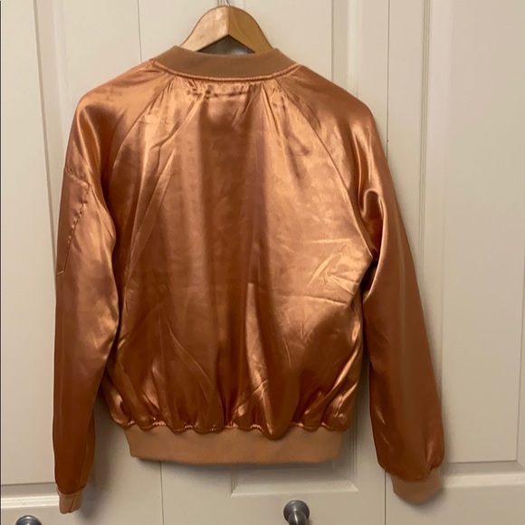 Missguided | Jackets & Coats | Metallic Bronze Bomber Jacket | Poshmark